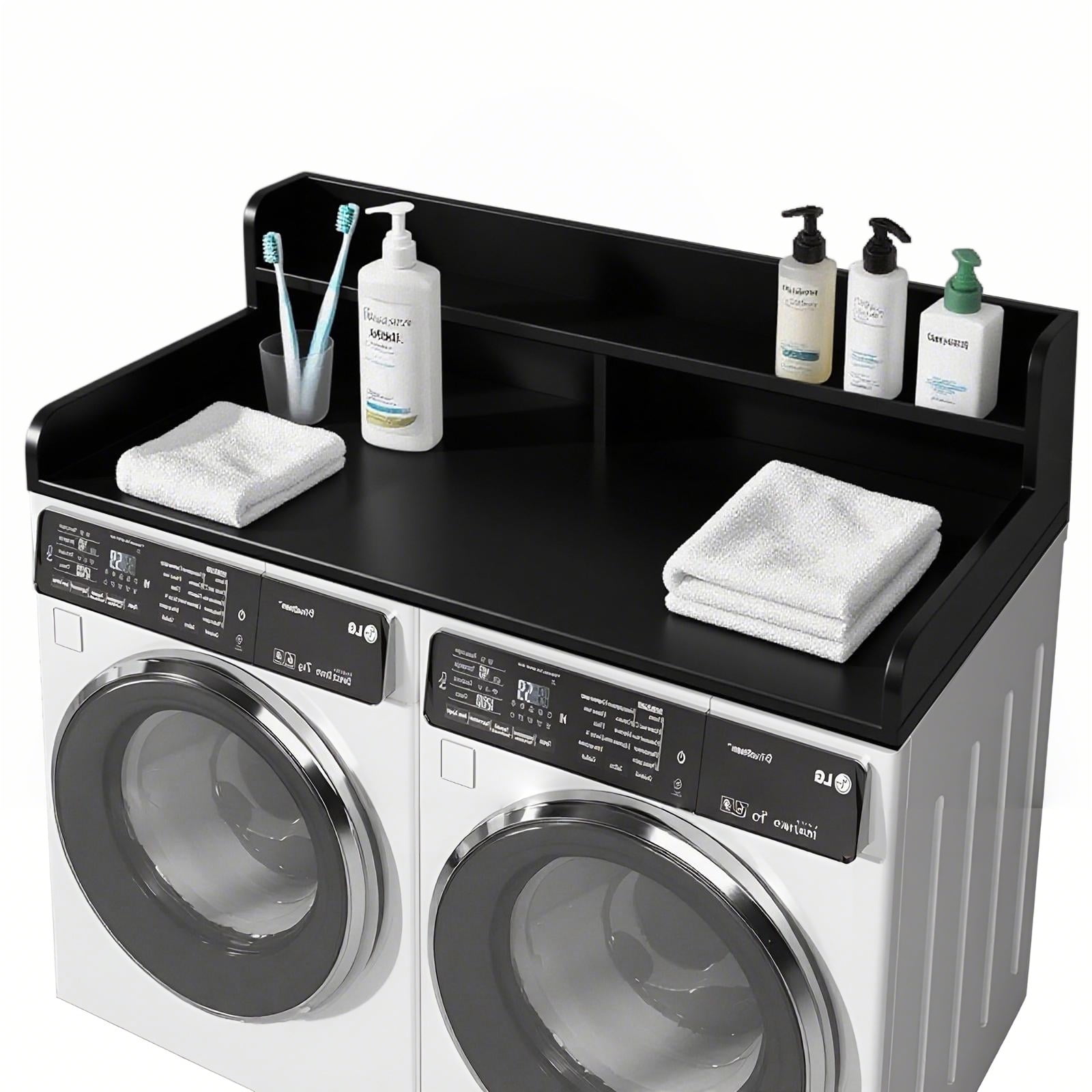 2-Tier Washer and Dryer Countertop with 2.75" H Guard, 54" W x 27.5" D ...
