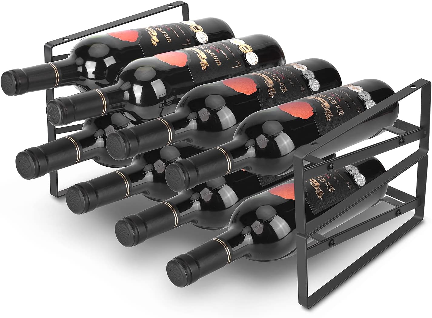 2 Tier Wine Rack，Tabletop Stackable Wine Rack Freestanding Wine Racks ...