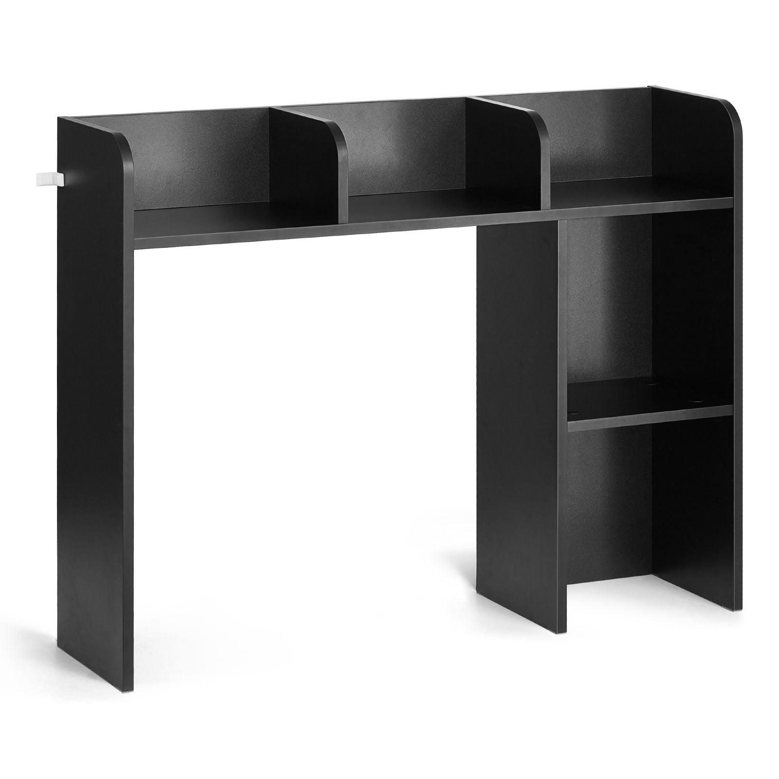 2-Tier Wood Desktop Bookshelf, 37.2"x9.5"x28.9" Storage Rack with Anti ...