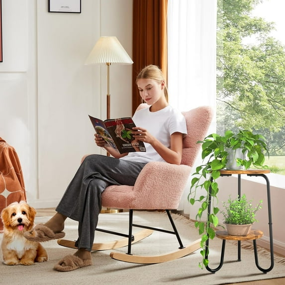 2 Tier Wood Plant Stand Indoor, Small Round Flower Pot Stand, 19.6 ...