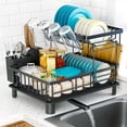 2 Tier-black Dish Drying Rack For Kitchen Counter - Walmart.com