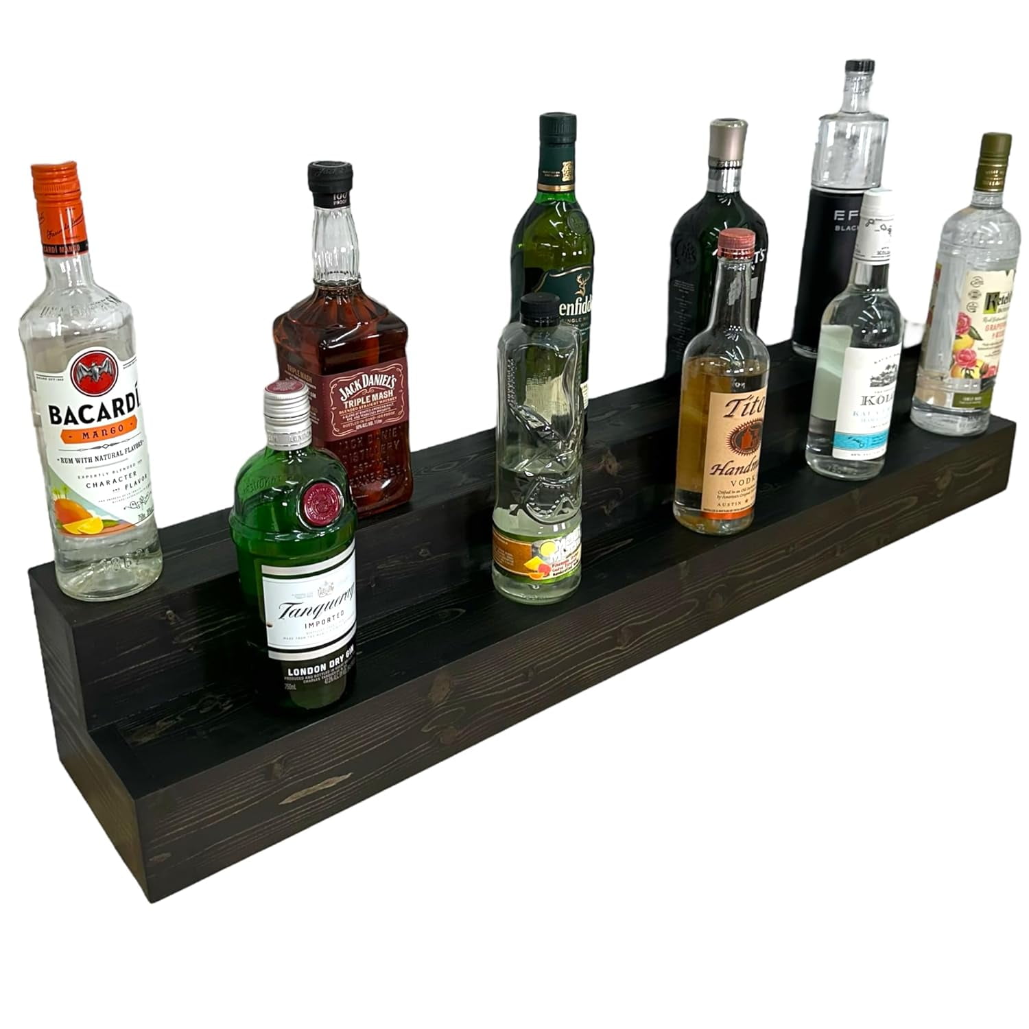 2 Tiered Countertop Liquor Bottle Display Shelf — Holds Up To 26 ...