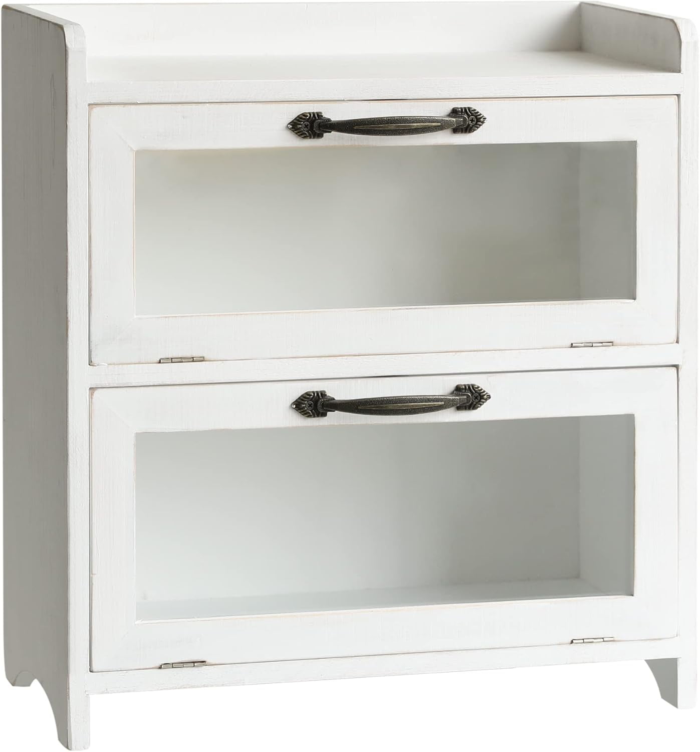 2 Tiered Storage Cabinet, Countertop Cabinet, Wood Organizer for ...