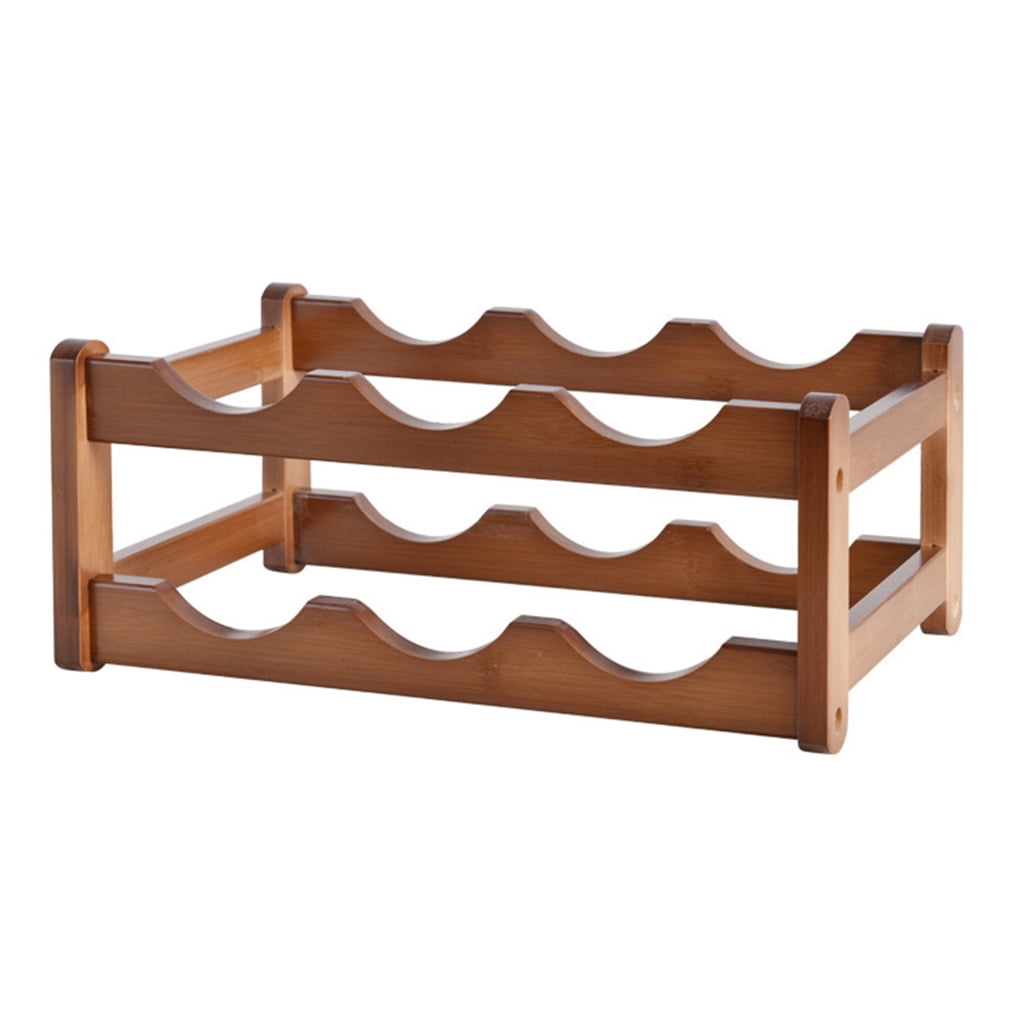 2 Tiers/3 Tier Wood Wine Storage Rack Counter Top Bottle Holder Shelf ...