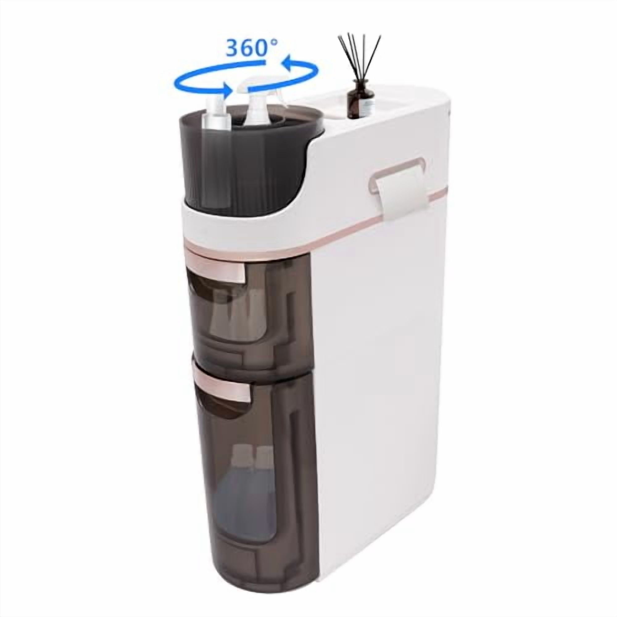 2-Tiers Bathroom Floor Cabinet Organizer, Free Standing Toilet Paper ...