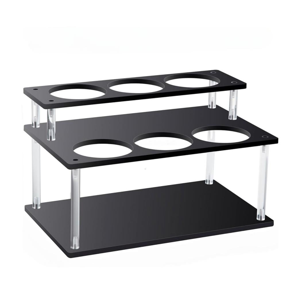 hejhncii Acrylic 6 Bottle Capacity Coffee Syrup Stand 2 Level ...
