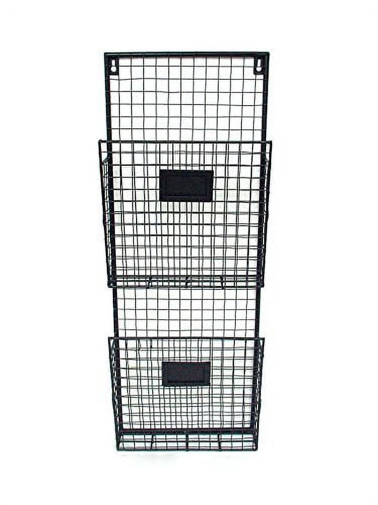 2 Tiers Black Wall Mounting Wired File Organizer - Walmart.com
