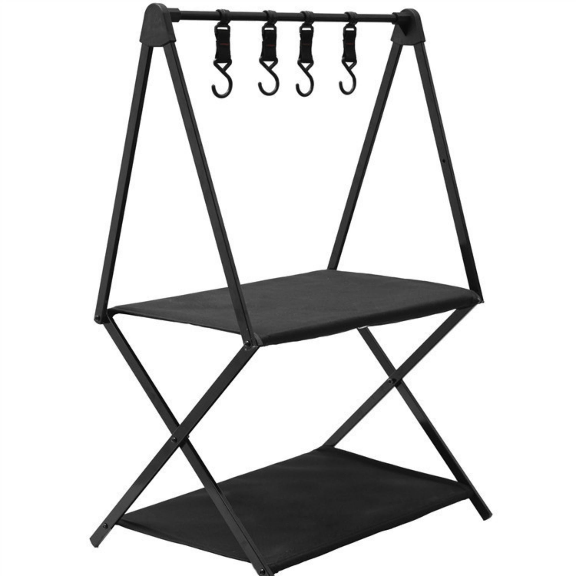2 Tiers Camping Shelf Folding Camping Table Shelf Outdoor Camping ...