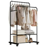 Clothes Rack, 2 Tier Heavy Duty Garment Rack with Storage Shelf, 40"L x ...