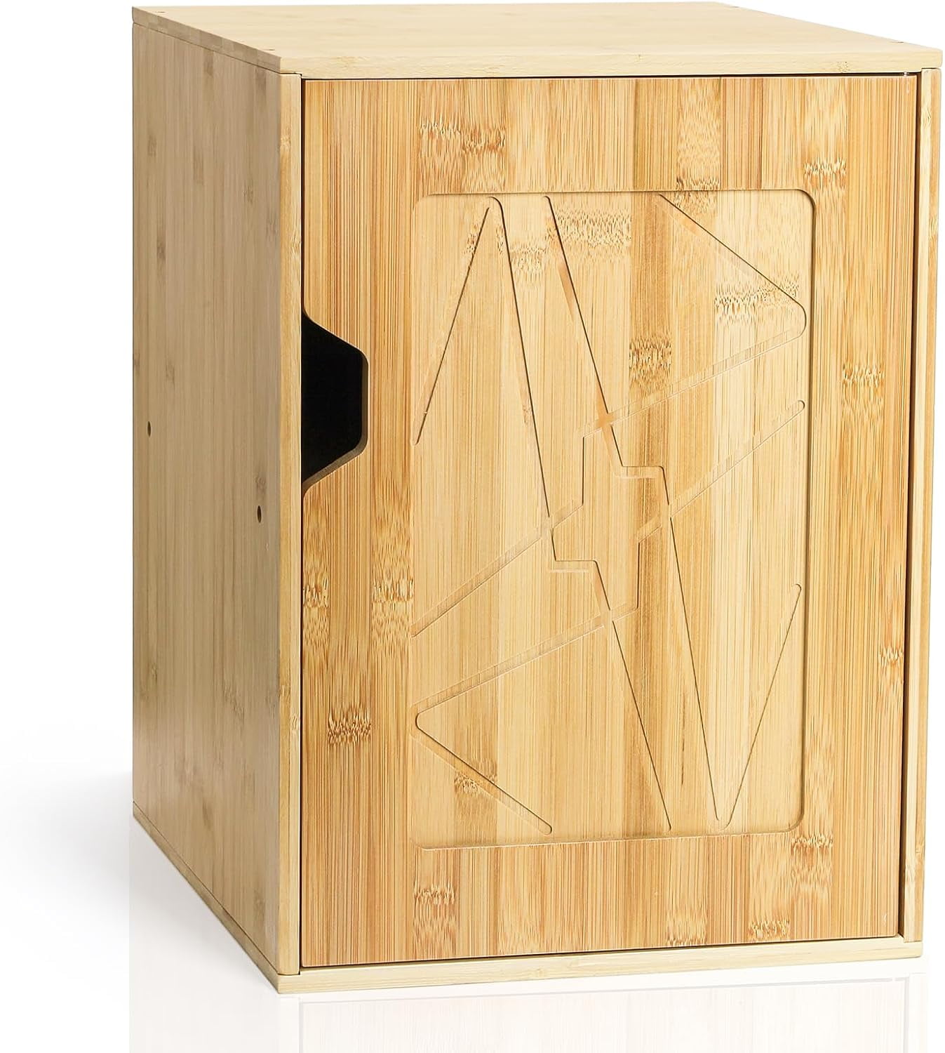 2 Tiers Cube Storage Organizer, Bamboo Bookshelf, Display Bookcase ...