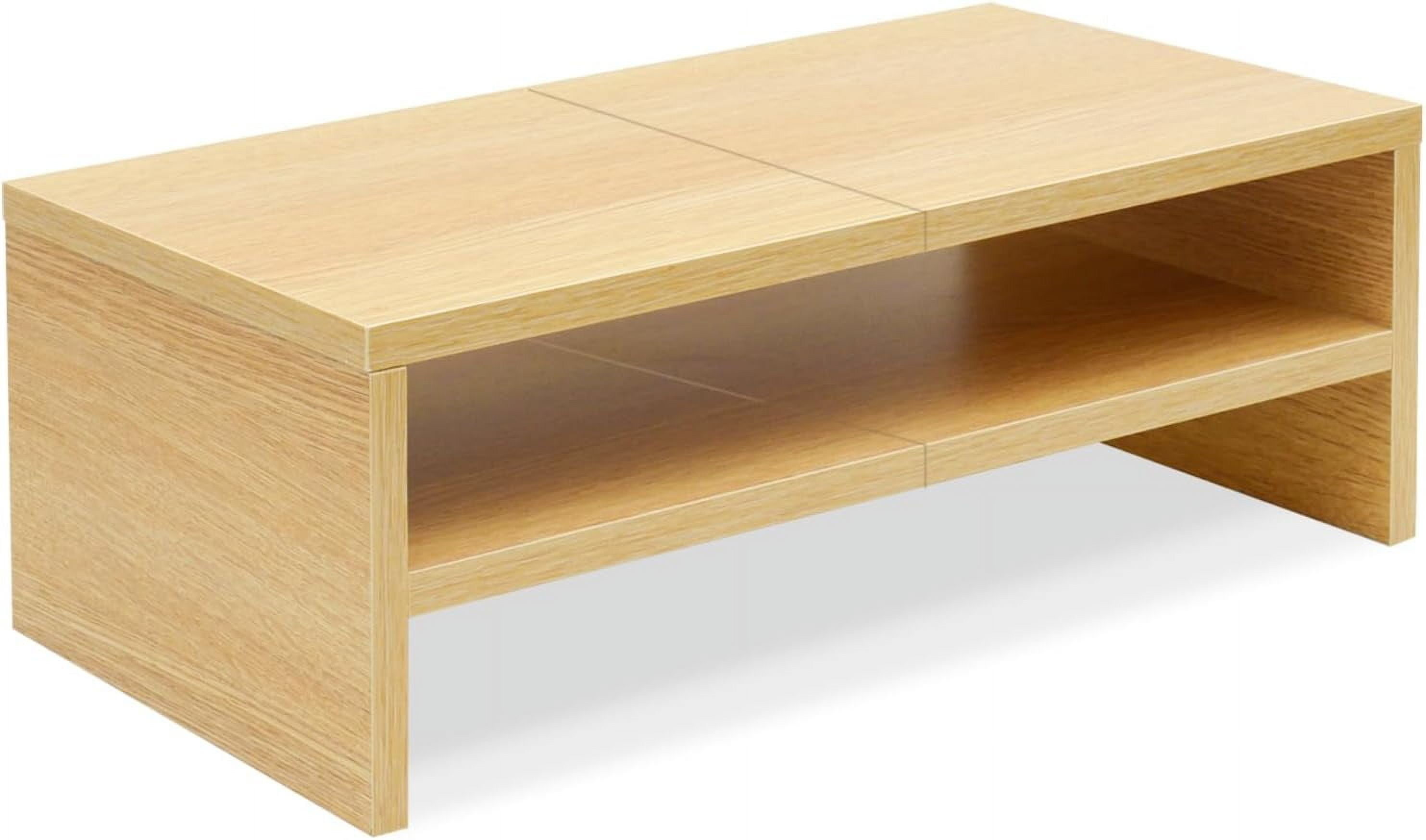 2 Tiers Desktop Monitor Stand Riser 20 Inch Printer Stand with Storage ...