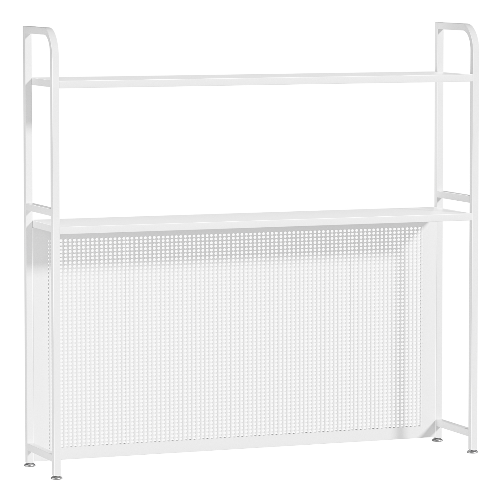2-Tiers Desktop Shelf Organizer, Above Desk Book Shelves, Freestanding ...