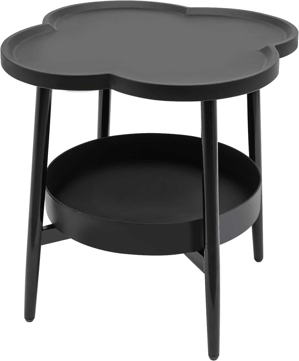 2 Tiers Four Leaf Clover End Table, , Modern Living Room End Tables Sofa Small Coffee Tables ...