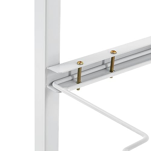 2 Tiers Metal Rolling File Carts with Lockable Wheels, Movable Pull-Out ...