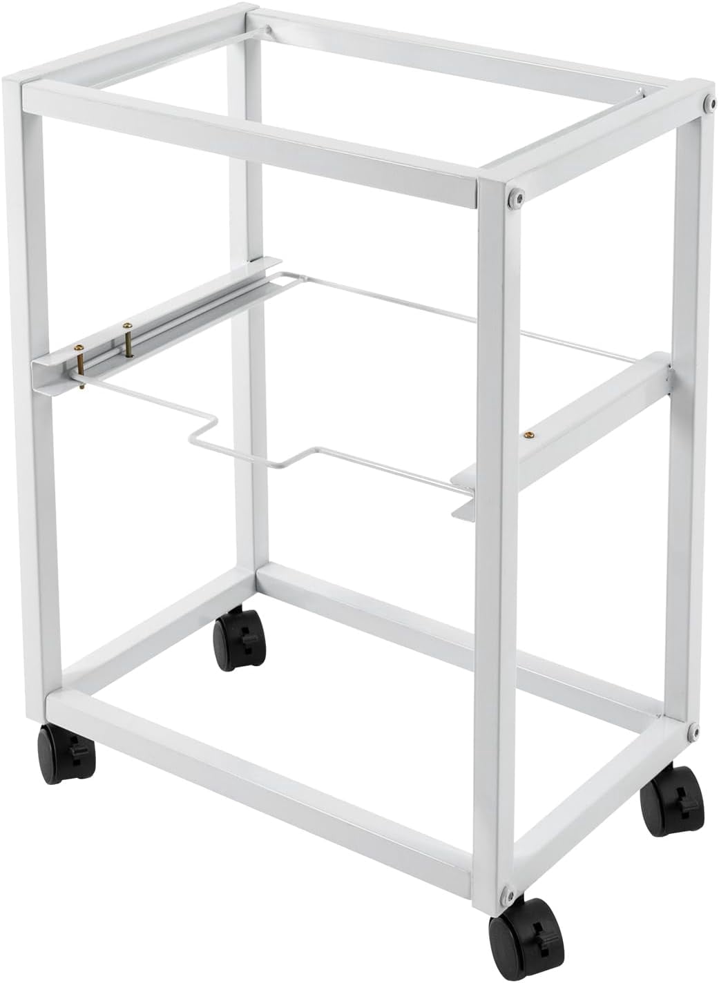 2 Tiers Metal Rolling File Carts with Wheels,Hanging Files Movable Pull ...