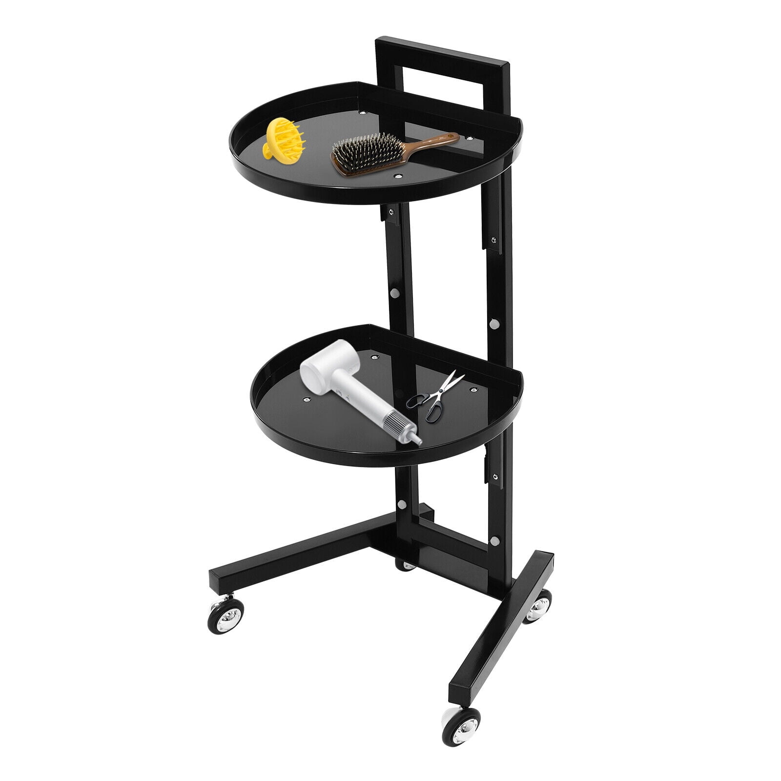 2 Tiers Movable Adjustable Salon Tray Station Hairdressing Service ...