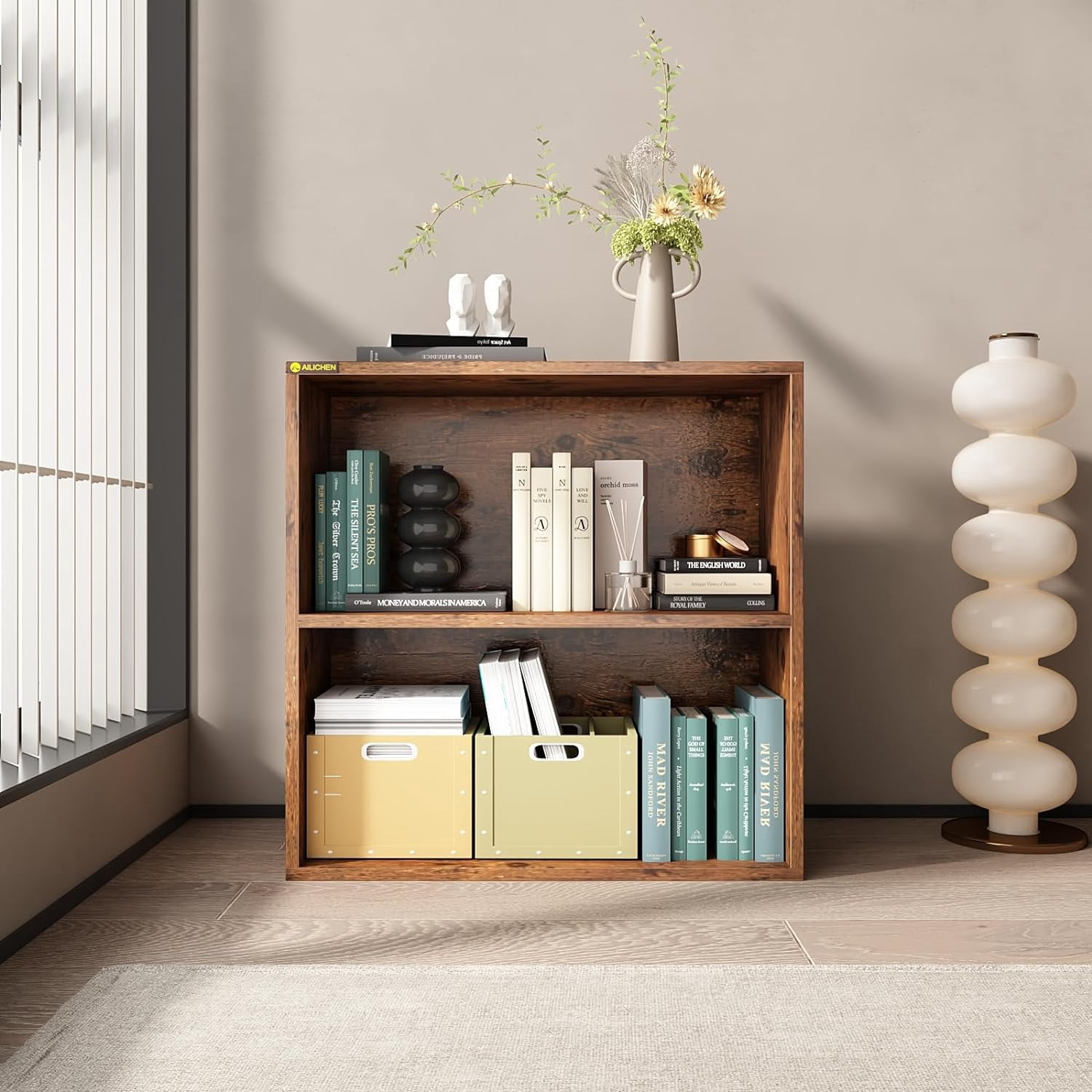 2 Tiers Open Shelf Bookcase, Stylish and Functional Bookshelf, Storage ...