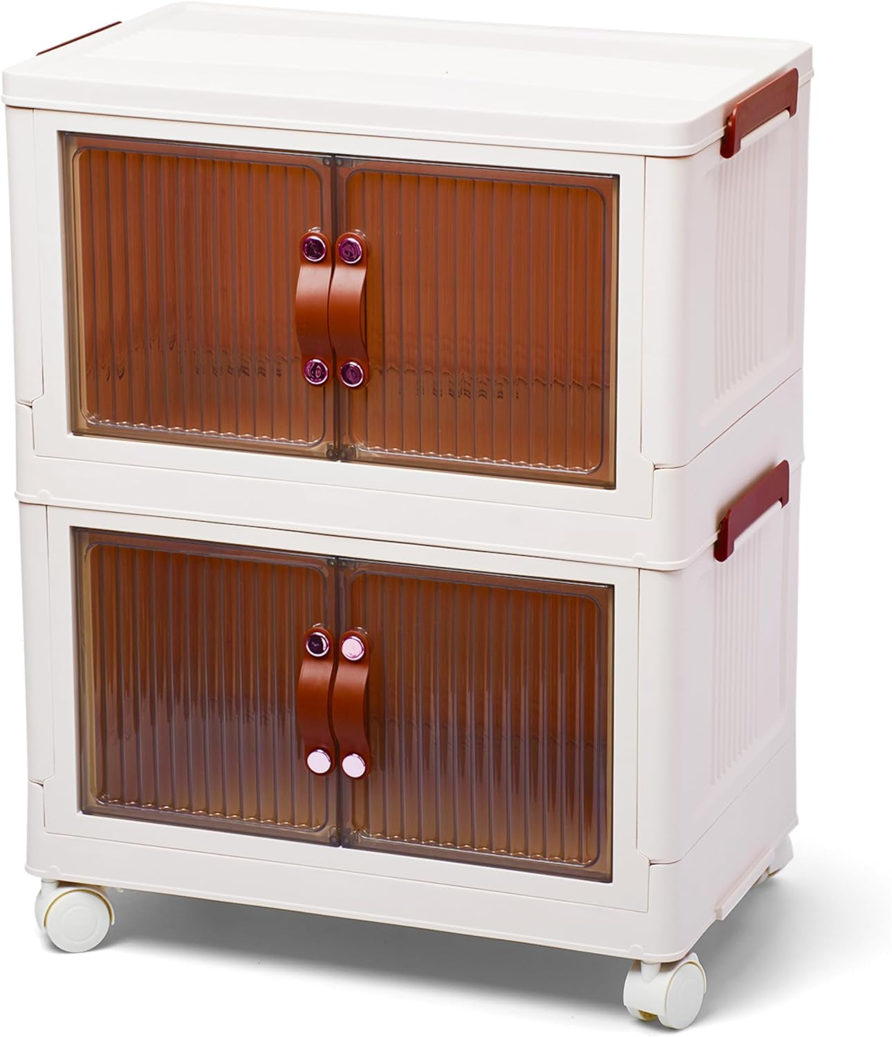 2 Tiers Stackable Storage Organiser - Space-Efficient Plastic Storage ...