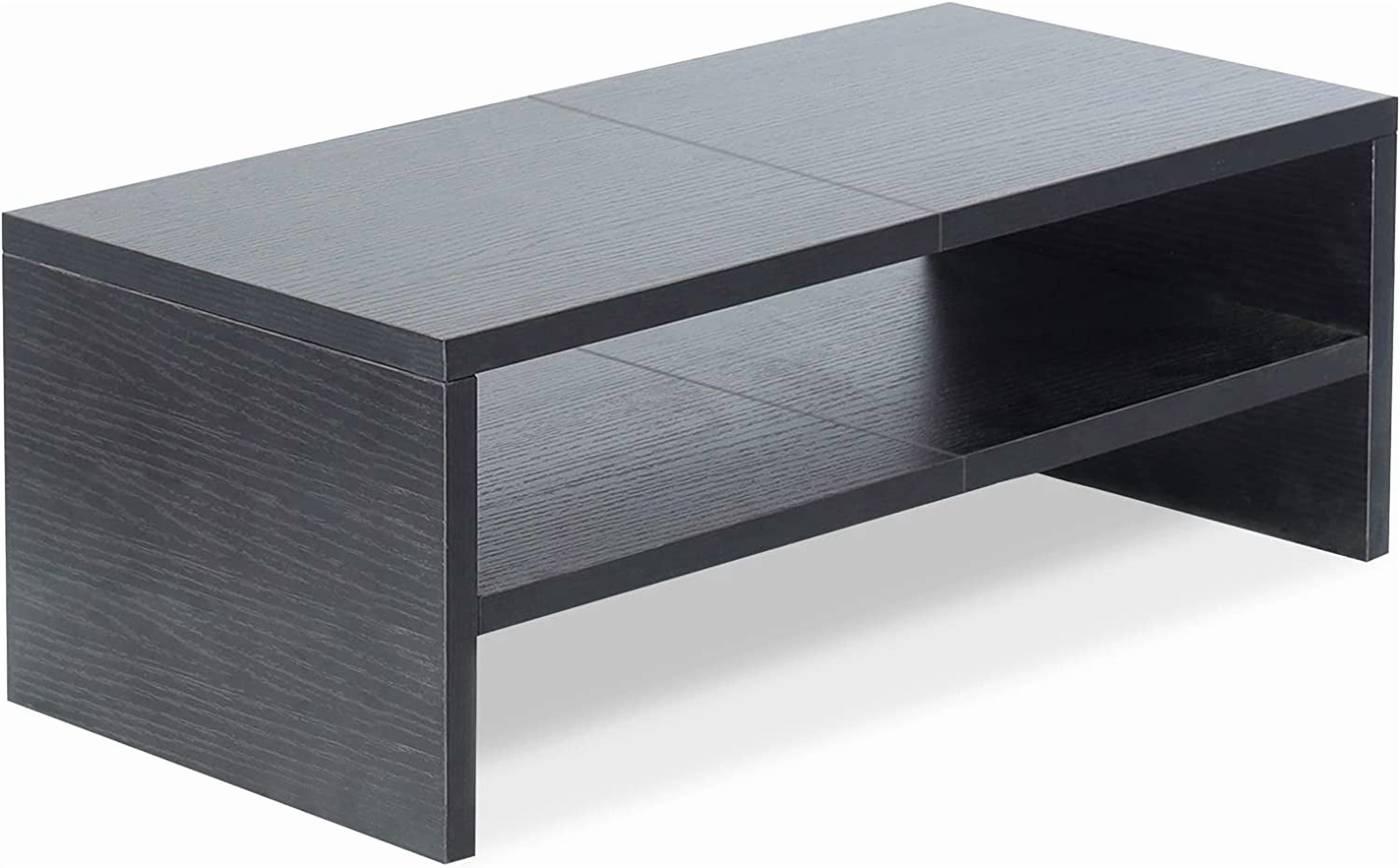 2 Tiers Wooden Desktop Monitor Stand Riser 20 Inch Printer Stand with ...