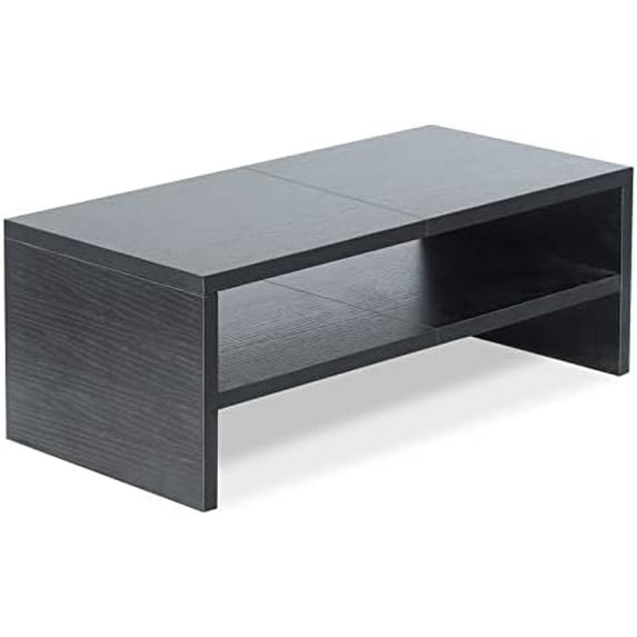 2 Tiers Wooden Desktop Monitor Stand Riser 20 Inch Printer Stand with ...