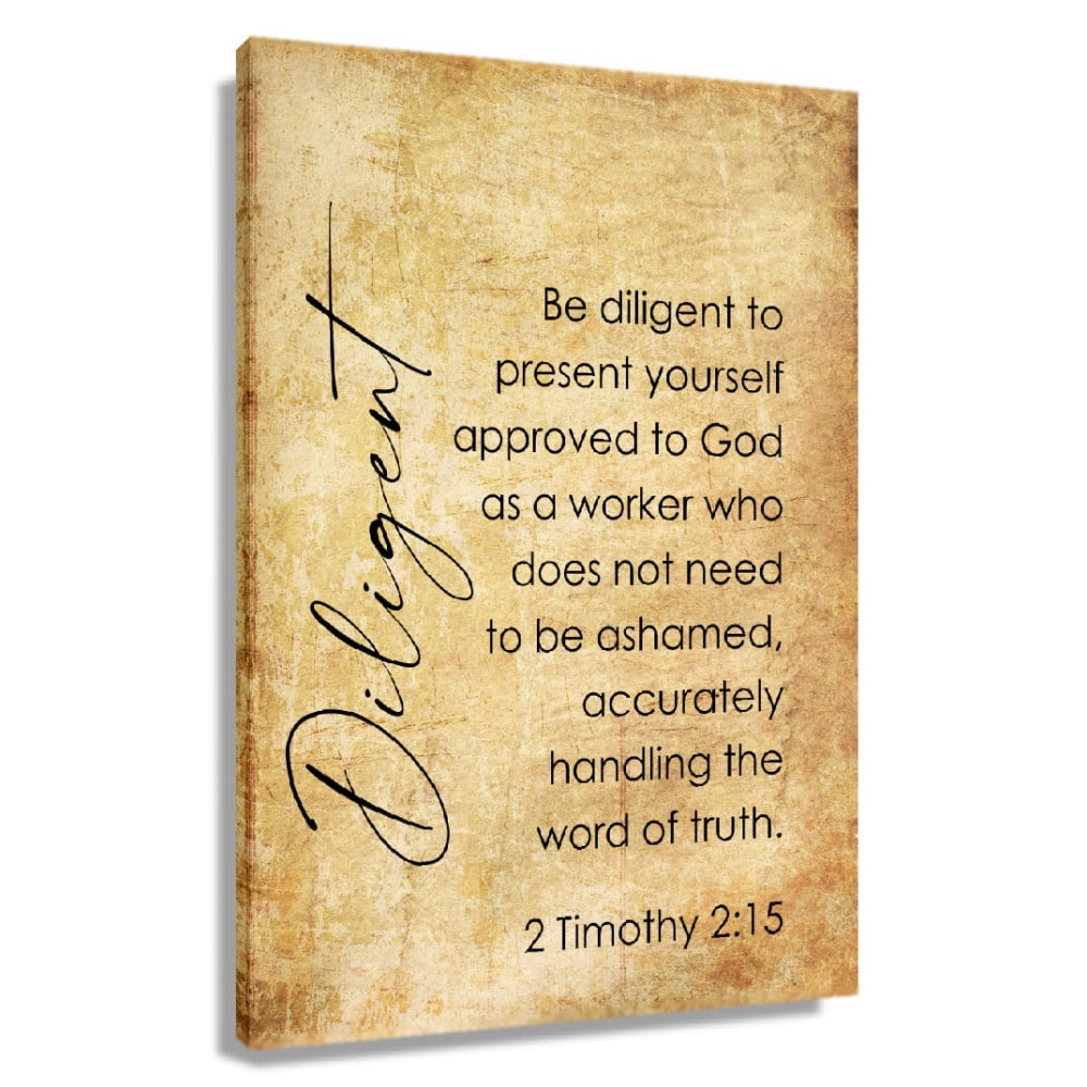 2 Timothy 2 15 Bible Quote Wall Art Scripture posters Poster Kitchen ...