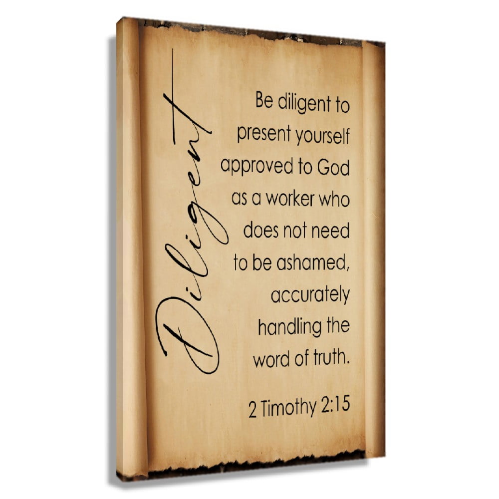2 Timothy 2 15 Bible Verse Wall Art Vintage Scripture Posters Poster ...
