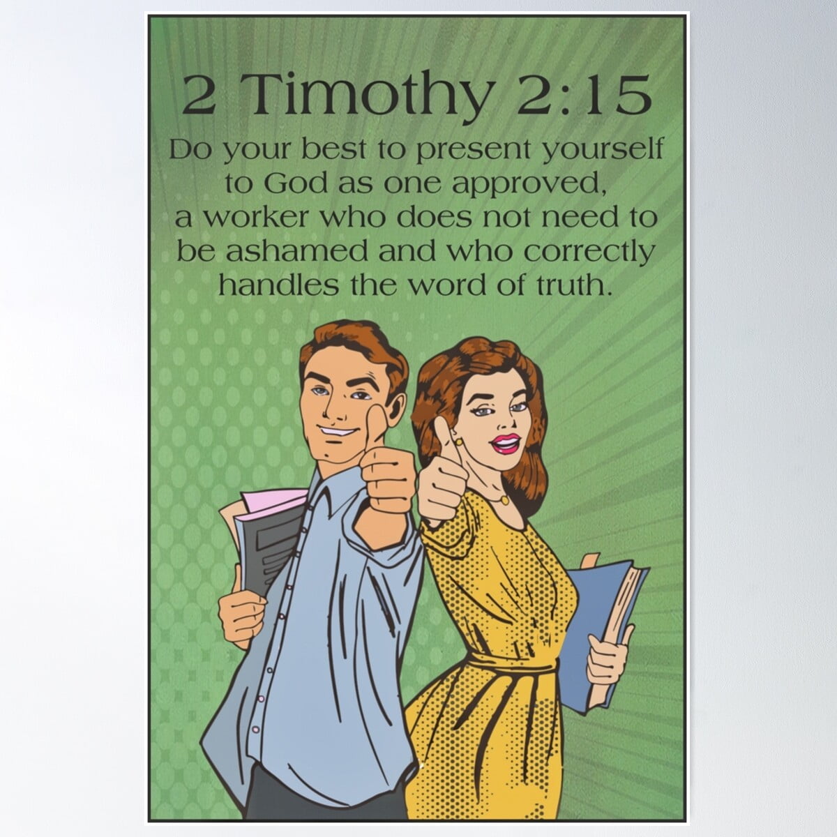 2 Timothy 2:15 Poster Wall Art, Modern Wall Decor For Living Room ...