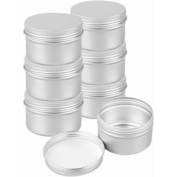 Tin Storage Boxes Round Tin Boxes With Lids - Screwable Lids Silver ...