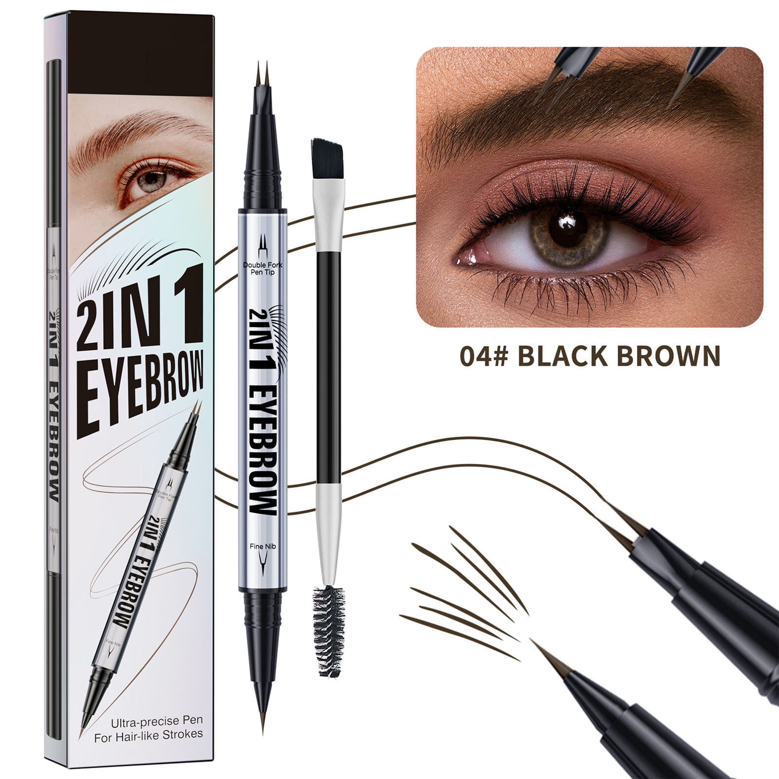 2 Tip Double Ended Eyebrow Pen And Microblading Eyebrow Pencil Trailott ...