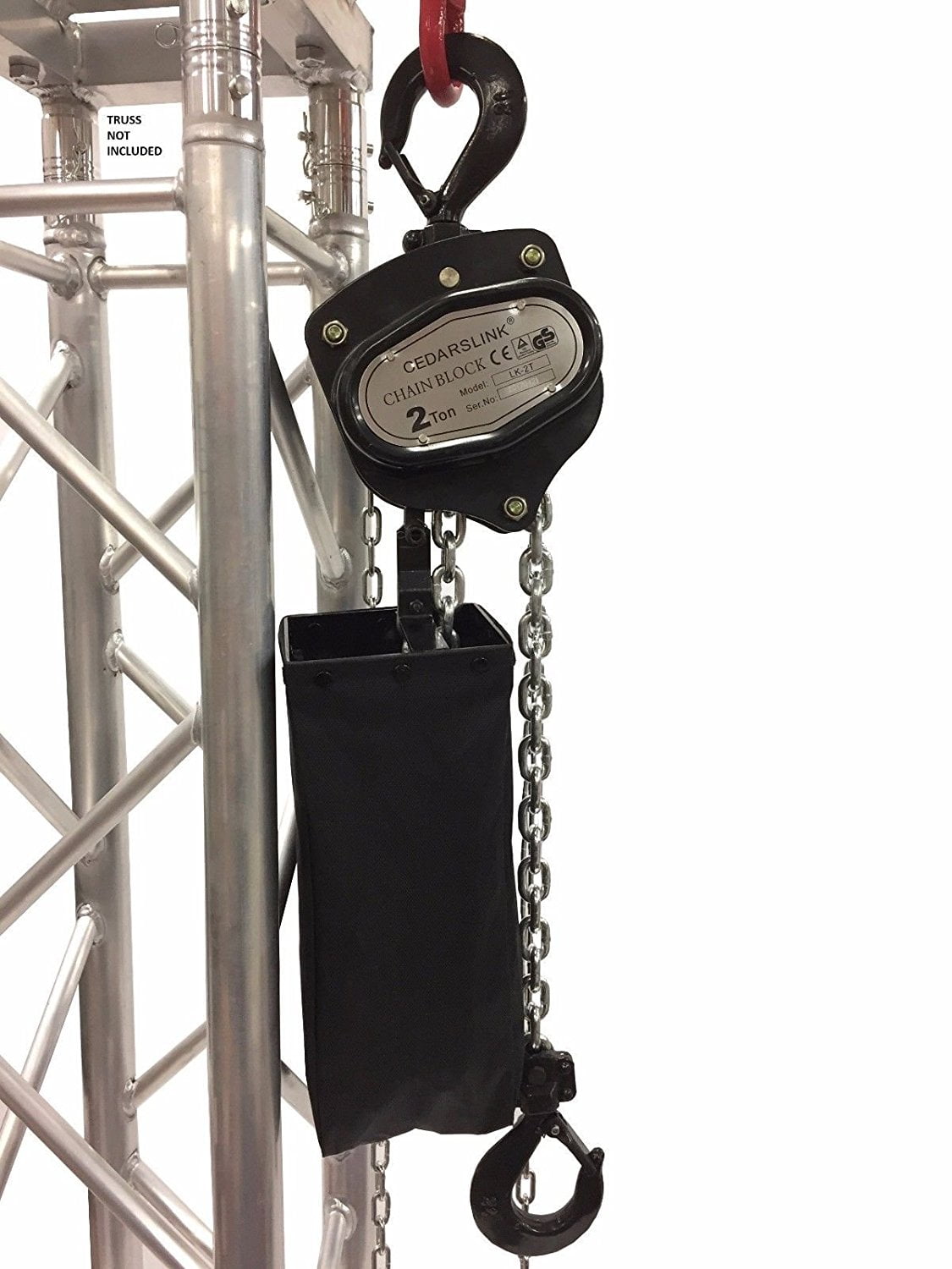 2 Ton 4000 LB Hand Chain Block Manual Hand Hoist with 26' Lift DJ ...
