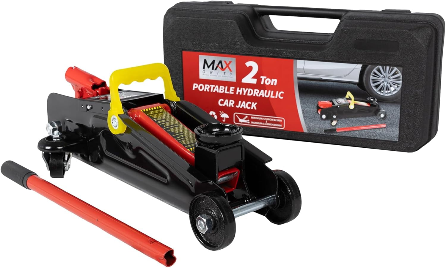2-Ton (4000 lbs) Hydraulic Trolley Garage Service/Floor Jack with Blow ...