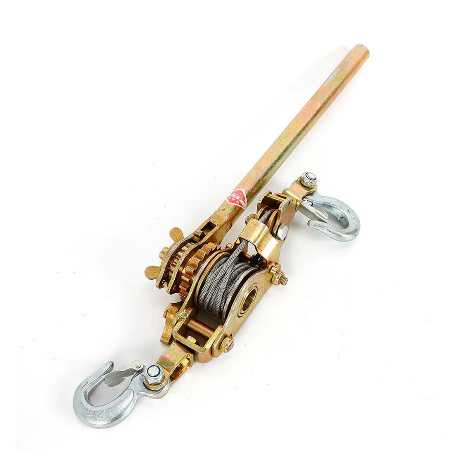 2 Ton 4400LB Heavy Duty Hand Lever Puller, Come Along Double Hooks ...