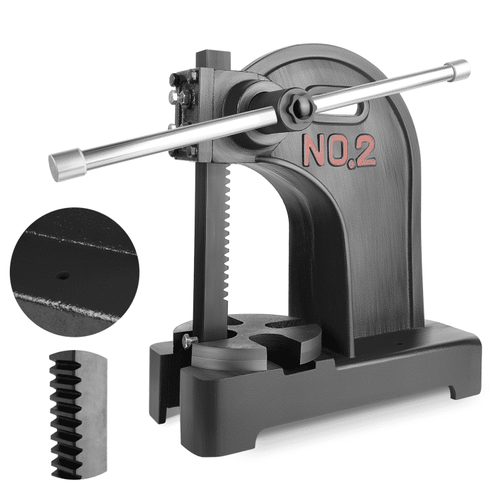 2 Ton Arbor Press, Cast Iron Construction, Precision Metalworking ...
