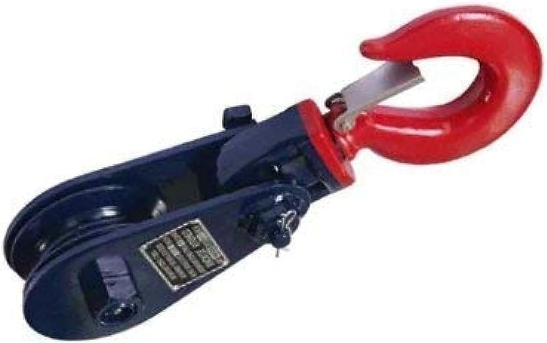 2 Ton Block Pulley With Hook, Swivel Hook 3 In. Single Sheave, Winch ...