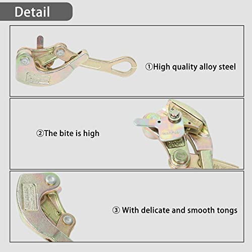 2 Ton Cable Grip Wire Gripper Steel Cable Puller Tool for Wire Rope ...