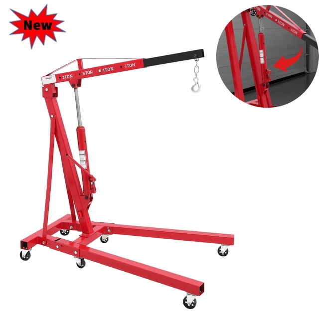 2 Ton Engine Hoist,Heavy Duty Folding Cherry Picker with Caster Wheels ...