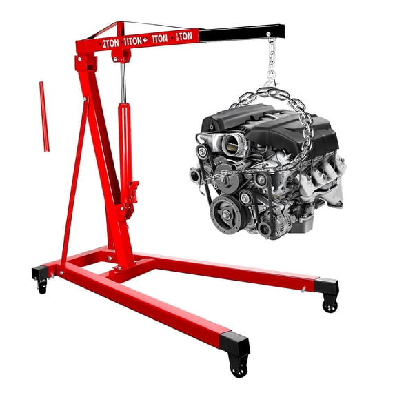 2 Ton Hydraulic Shop Crane, 4400 Lbs Folding Engine Hoist with ...