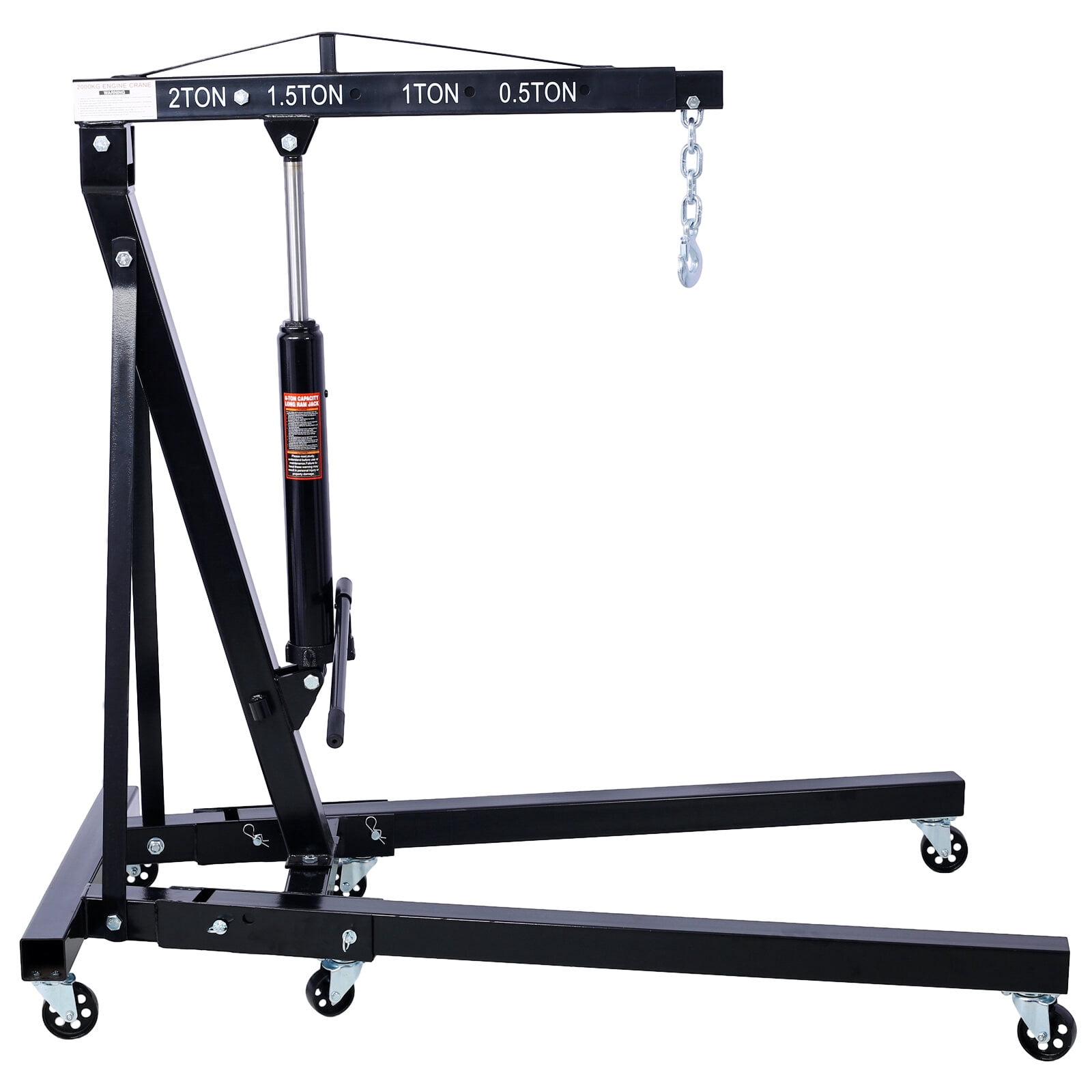 2 Ton Folding Engine Hoist Cherry Picker Shop Crane Hoist Lift, Heavy ...