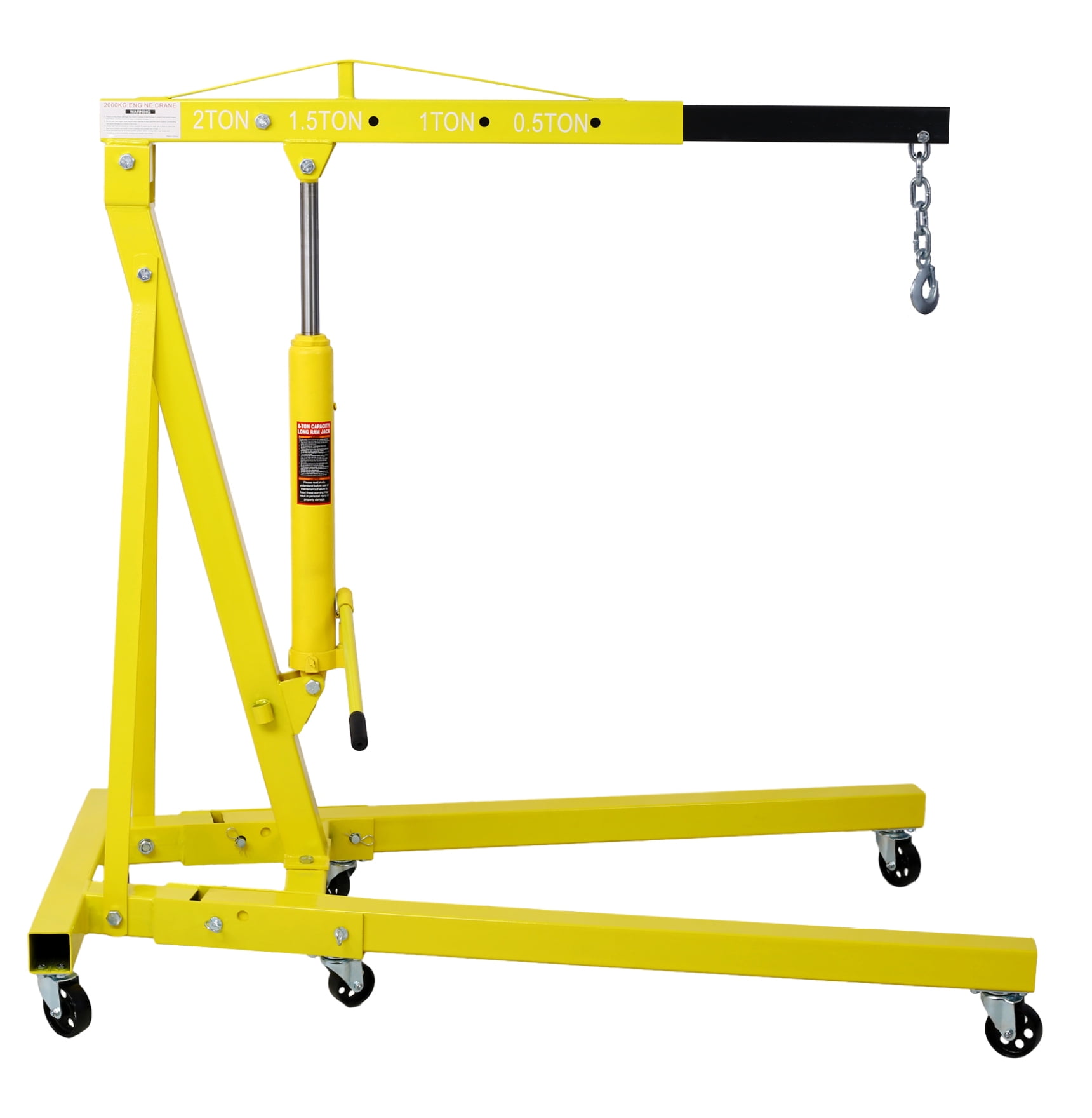 2 Ton Folding Engine Hoist Cherry Picker Shop Crane Hoist Lift, Heavy ...