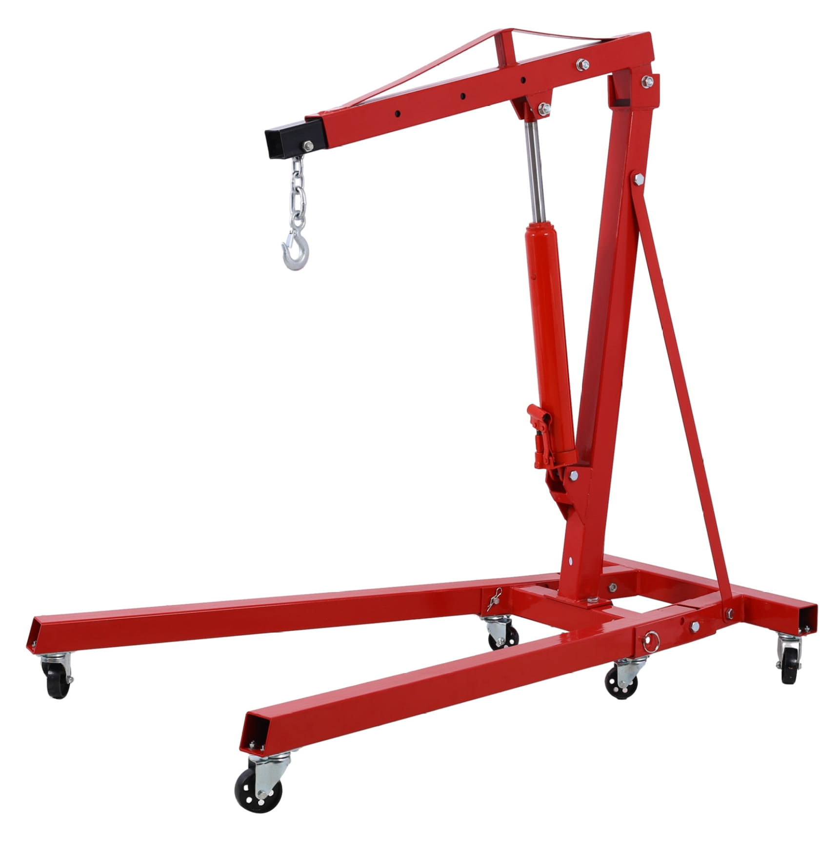 2 Ton Folding Engine Hoist Picker, Heavy Duty Shop Lift with Wheels ...
