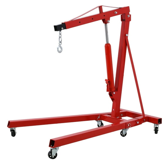 2 Ton Folding Engine Hoist Picker, Heavy Duty Shop Lift with Wheels ...