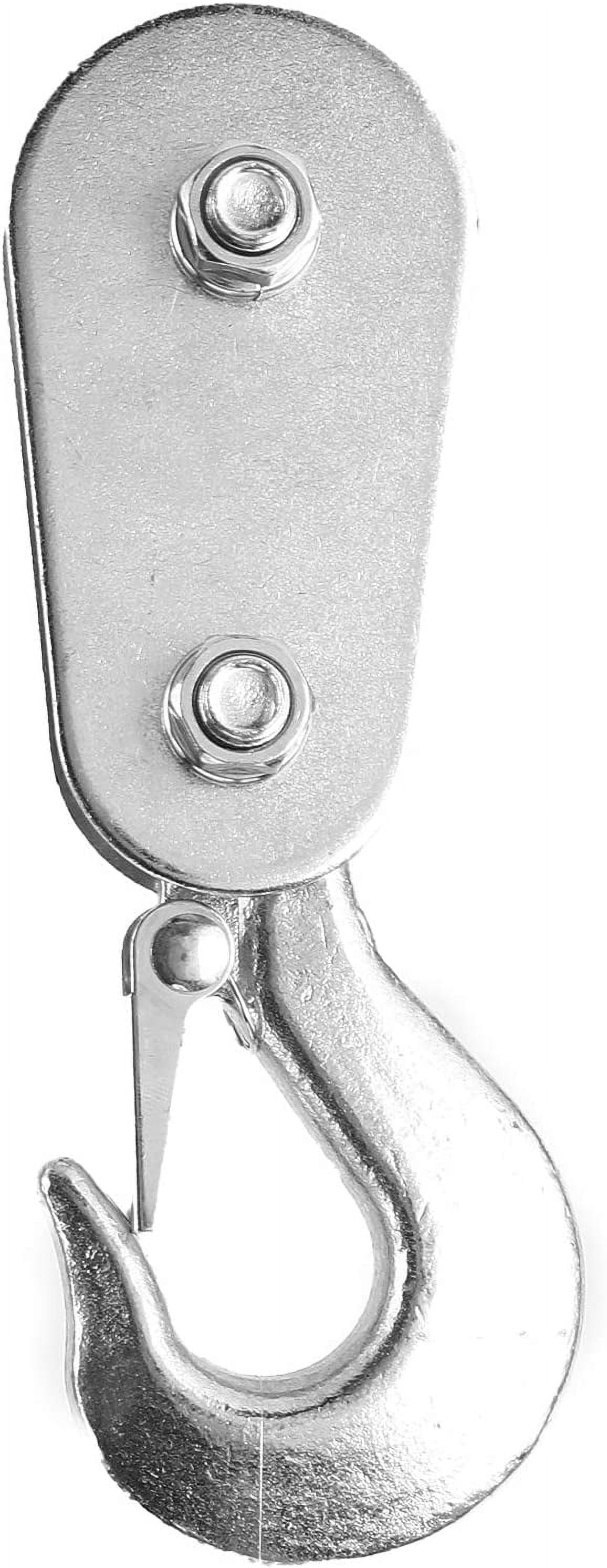 2 Ton Heay Duty Snatch Block Pulley with Safety Hook Wire Rope Hoist ...