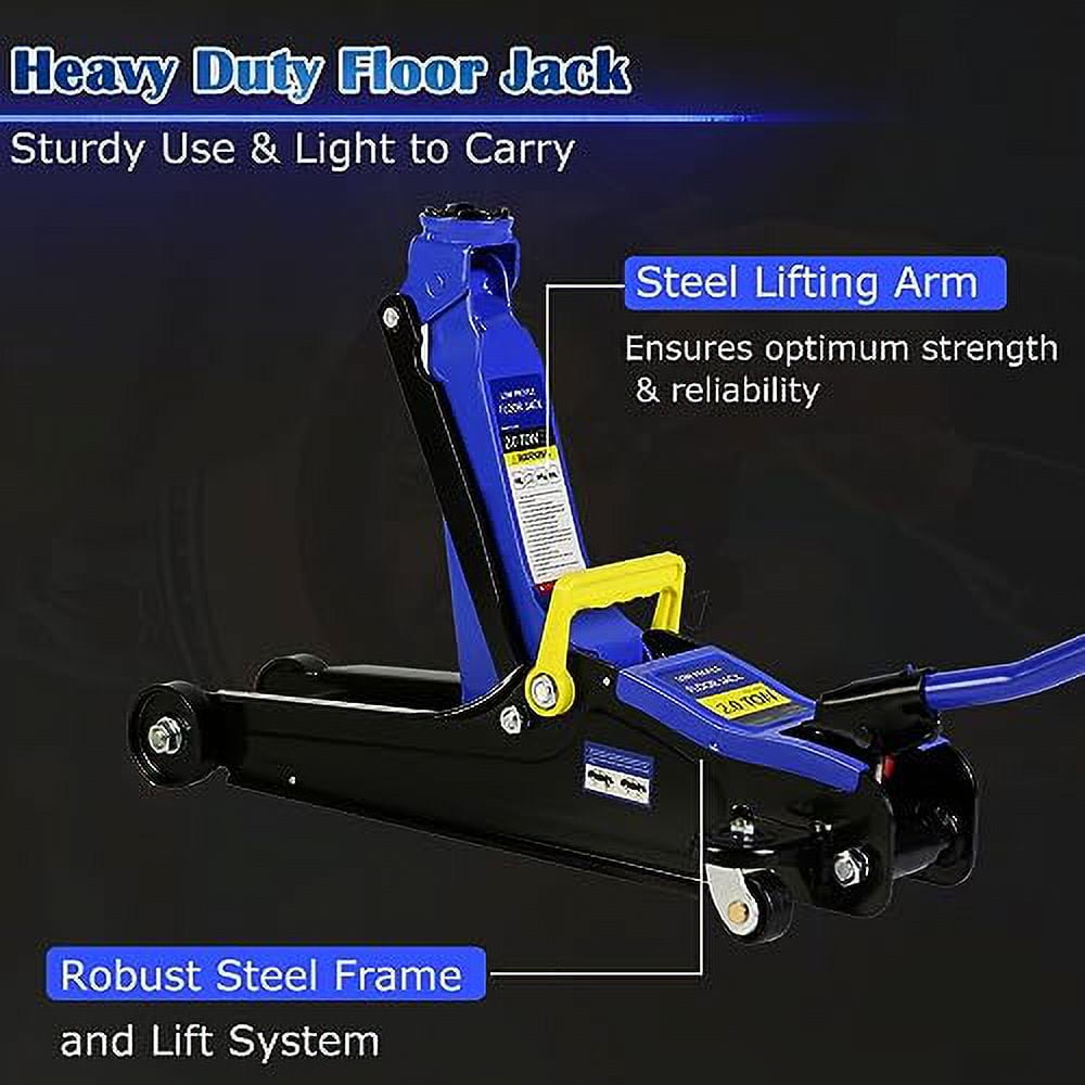 2 Ton Low Profile Floor Jack, Professional Trolley Hydraulic Jack ...