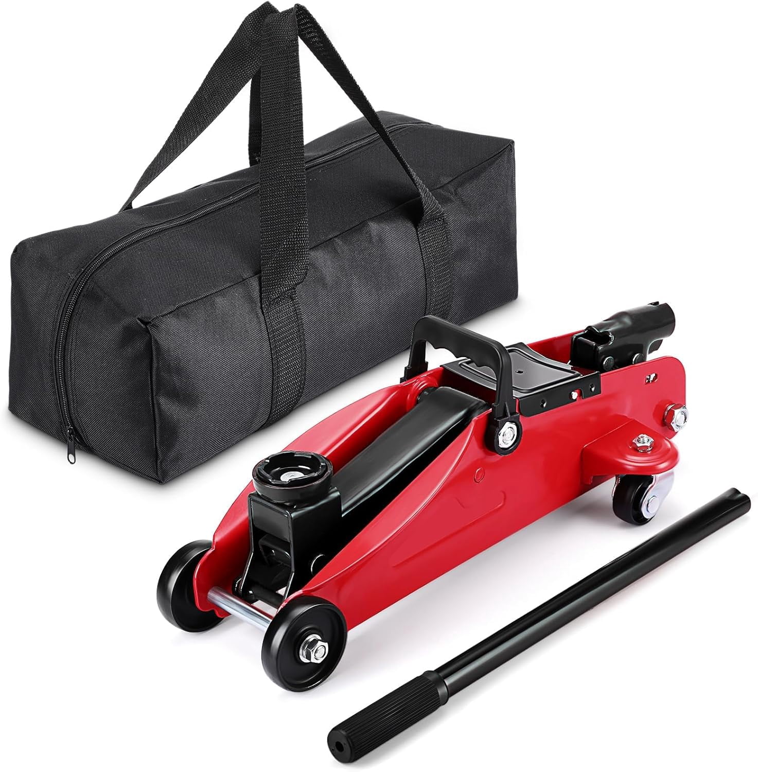2-Ton Low Profile Hydraulic Floor Jack Heavy Duty Steel Car Jack 3.35in ...