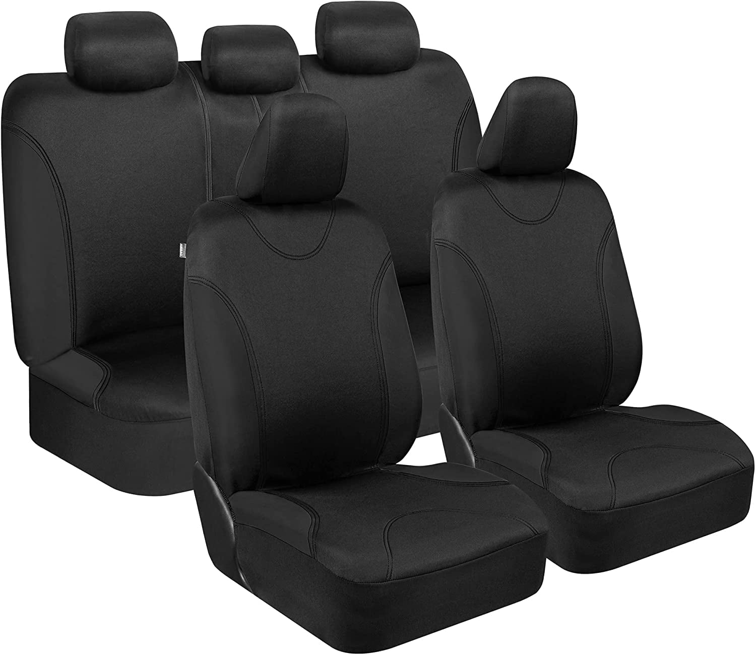 2-Tone Design Car Seat Covers Full Set, Universal Fit Front and Rear ...