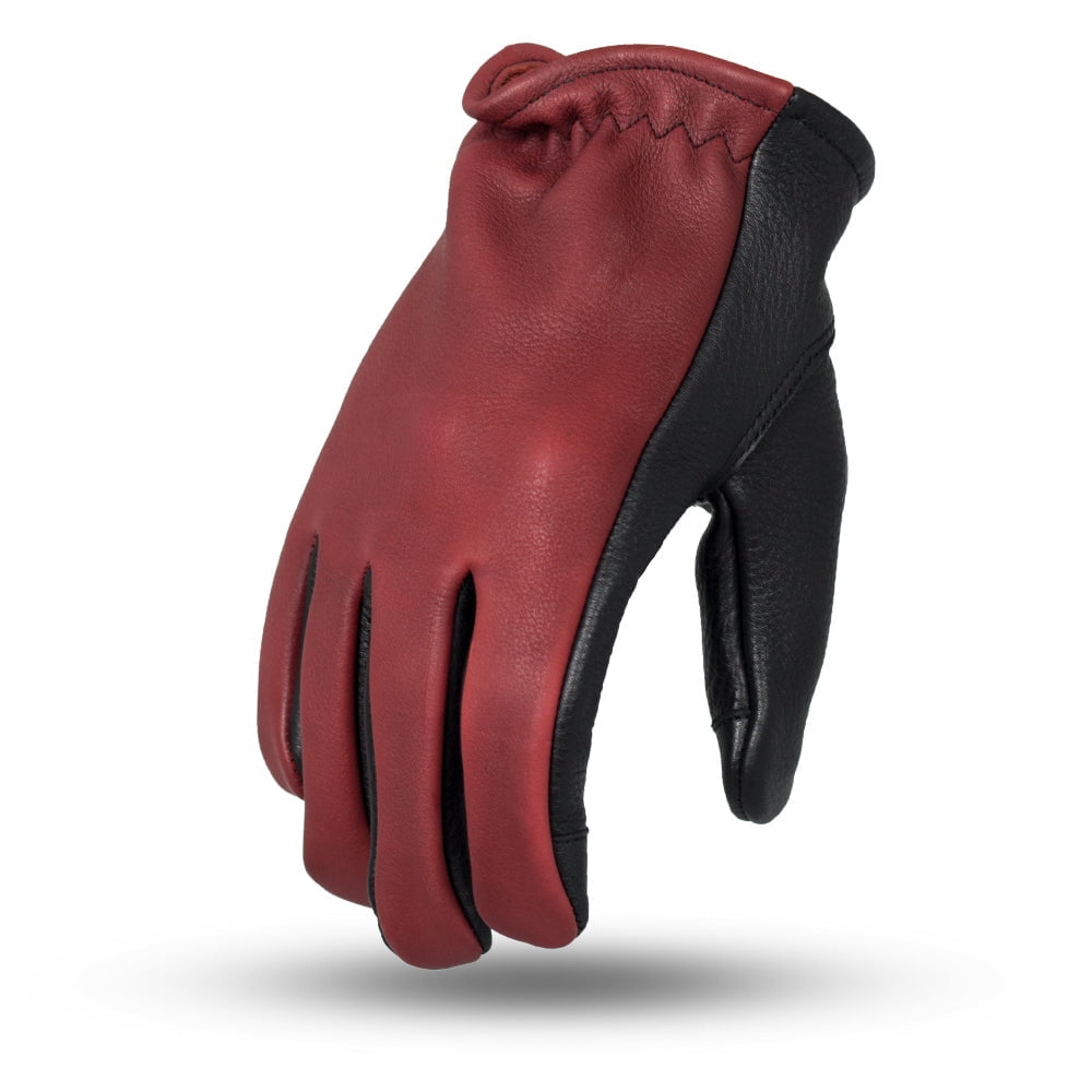 2-Tone Roper - Men's Motorcycle Leather Gloves (OXBLOOD-BLACK ...
