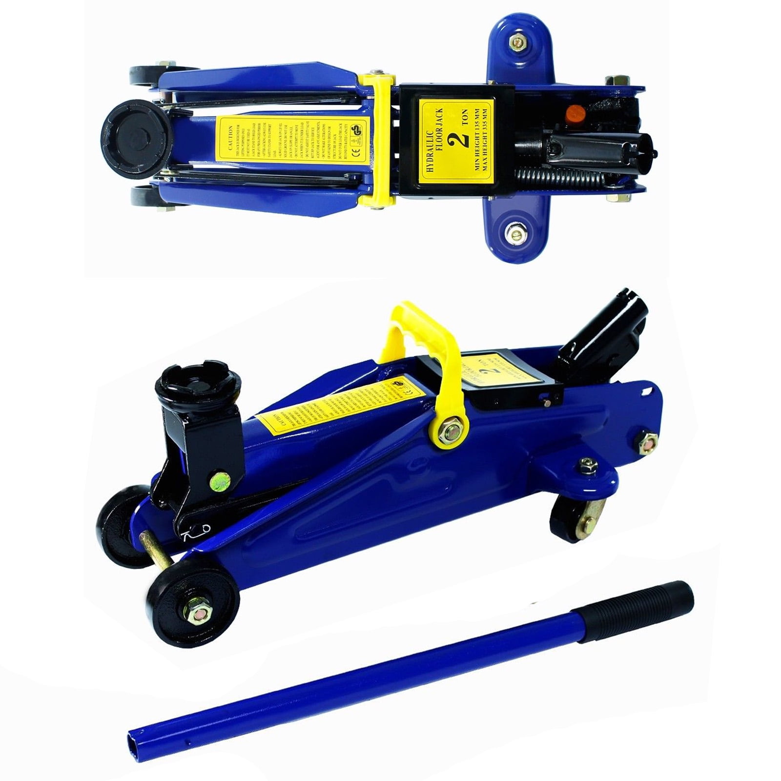 2 Tonne Low Profile Trolley Jack Steel, Adjustable Height, Lift from ...