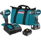 2-Tool Compact Drill/Driver & Impact Driver Cordless Tool Combo Kit ...