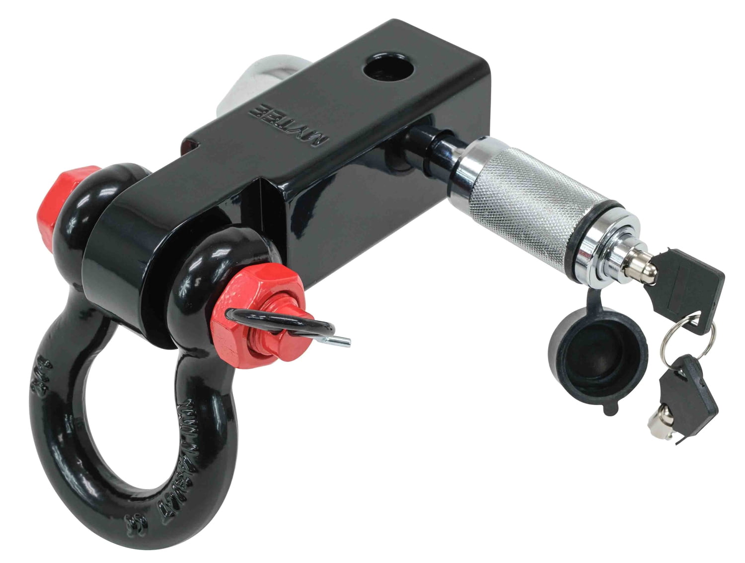2" Tow Hitch Shackle Receiver with 3/4'' D Ring Shackle, 5/8" Hitch ...