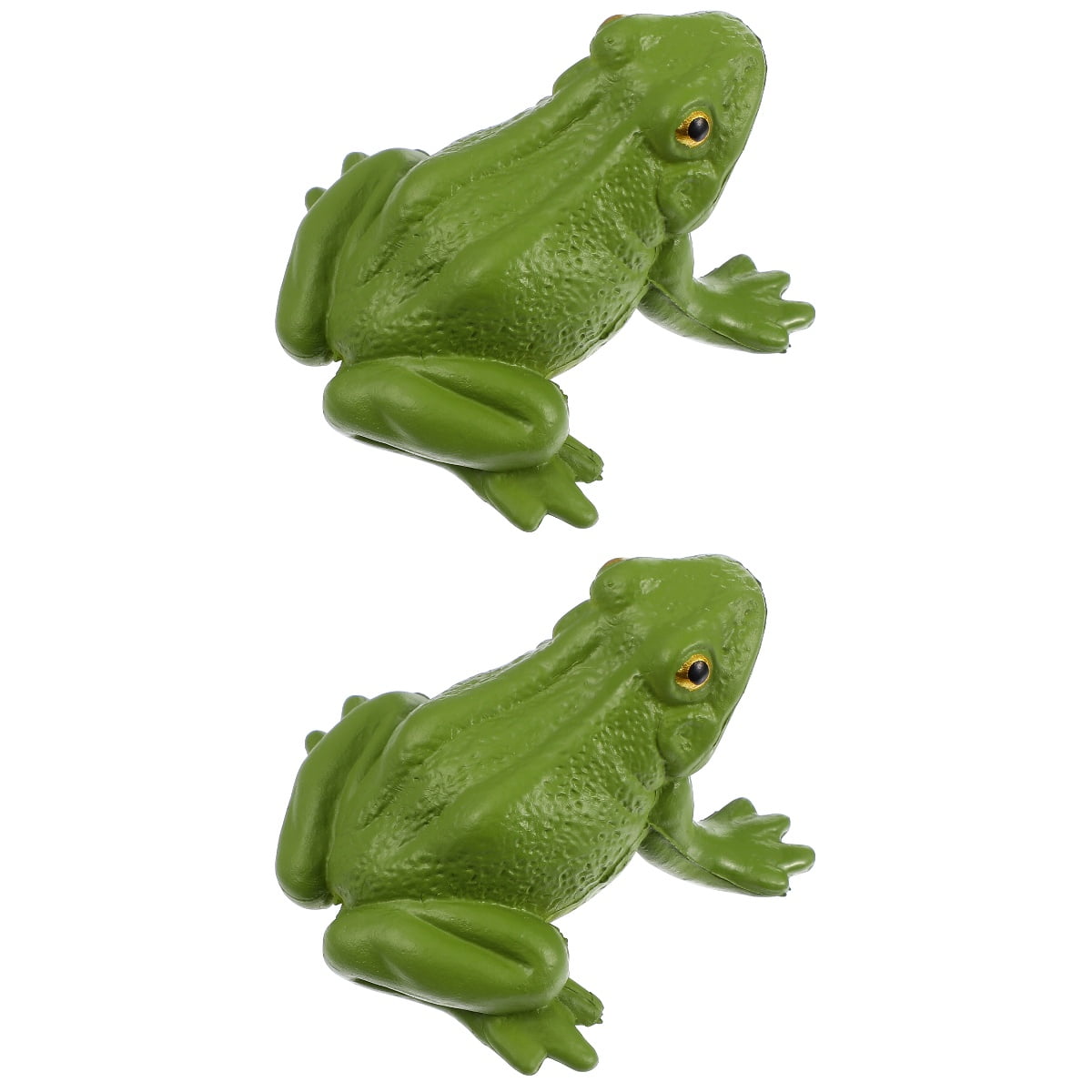 2 Toys Frog Statue Small Frogs Figurines Frog Ornament Animal Model ...